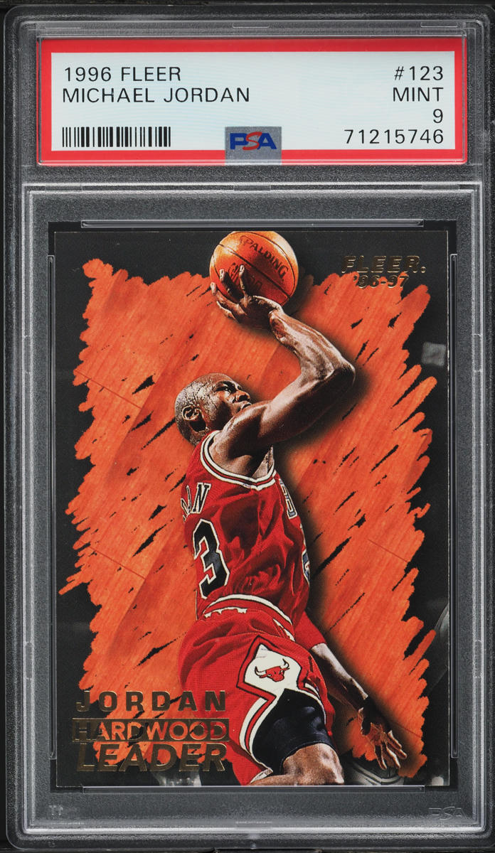 1996 Fleer Hardwood Leader Michael Jordan #123 PSA 9 MINT on Fanatics ...