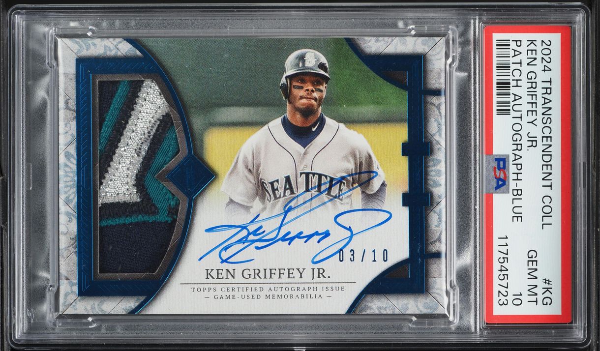 2024 Topps Transcendent Collection Blue Ken Griffey Jr. PATCH AUTO /10 ...