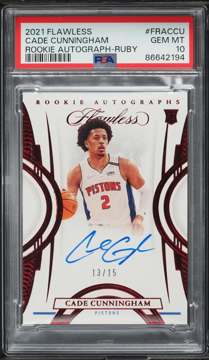 2021 Panini Flawless Ruby Cade Cunningham ROOKIE AUTO /15 #FRA-CCU PSA ...