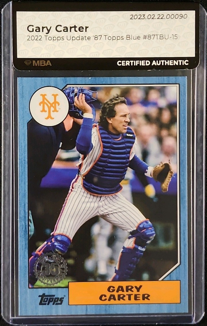 2022 Topps Update '87 Topps Blue Gary Carter #87TBU-15 MBA AUTH on ...