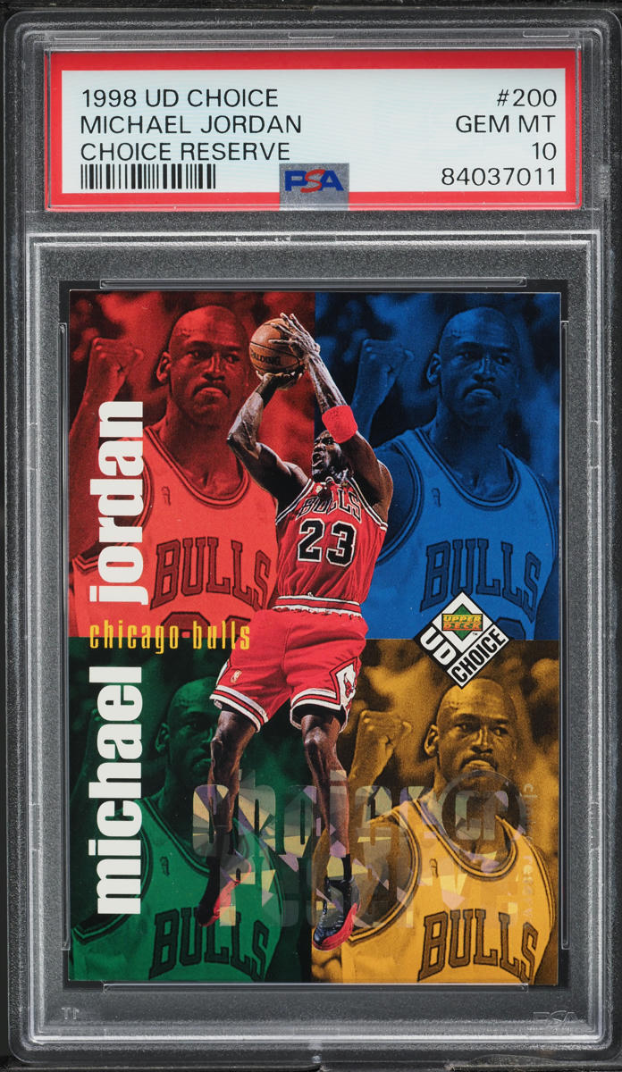 1998 UD Choice Reserve Michael Jordan #200 PSA 10 GEM MINT on Fanatics ...