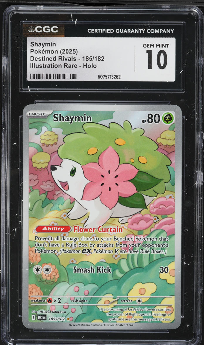 2025 Pokemon Scarlet & Violet Destined Rivals IR Shaymin #185 CGC 10 ...