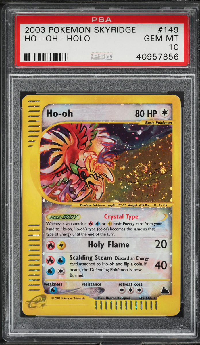2003 Pokemon Skyridge Holo Crystal Ho-Oh #149 PSA 10 GEM MINT on ...