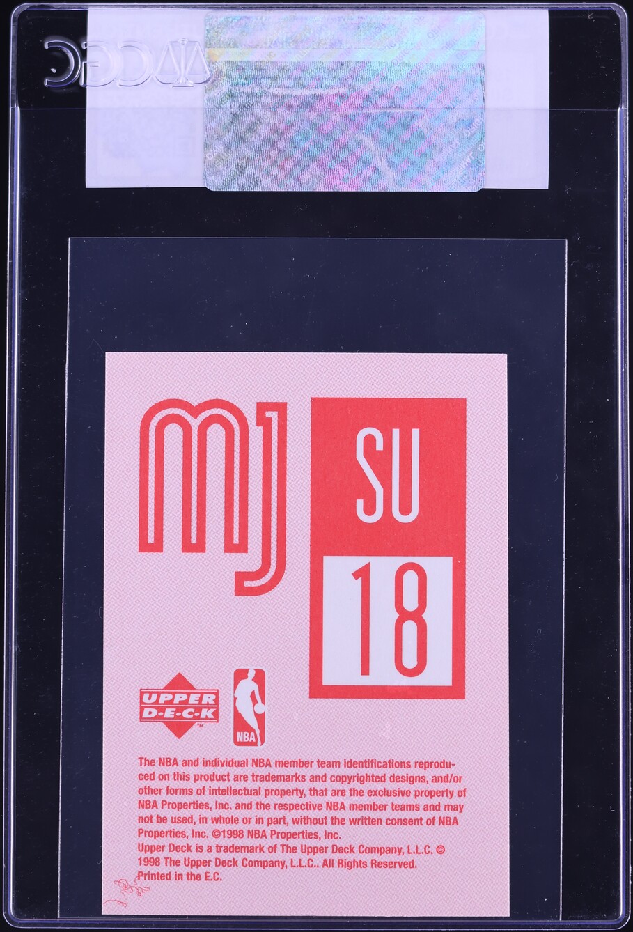 1998 Upper Deck MJ Stickers Stick-Ums Michael Jordan #SU18 CGC AUTH on Fanatics Collect