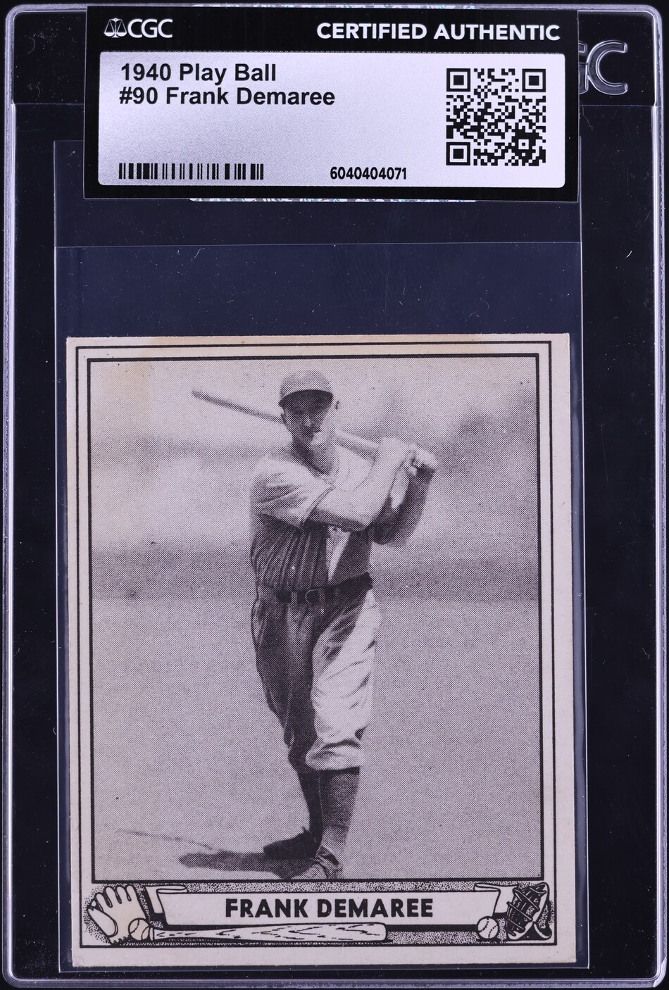 1940 Play Ball Frank Demaree #90 CGC AUTH on Fanatics Collect