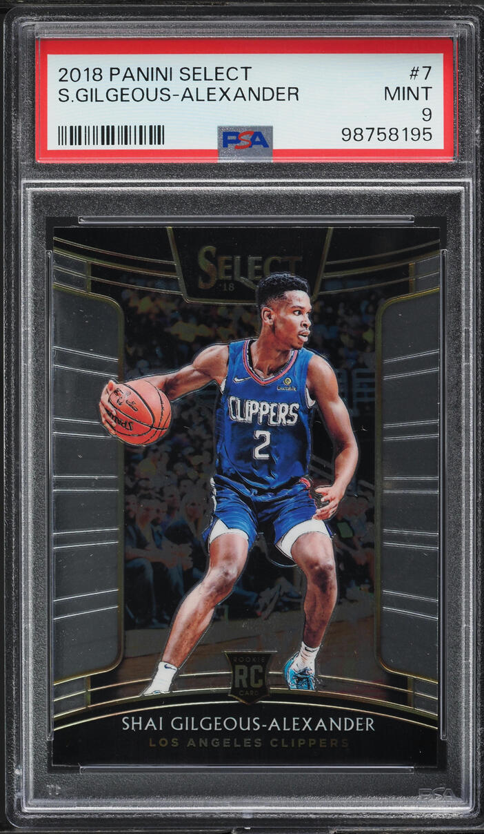 2018 Select Concourse Shai Gilgeous-Alexander ROOKIE #7 PSA 9 MINT on ...