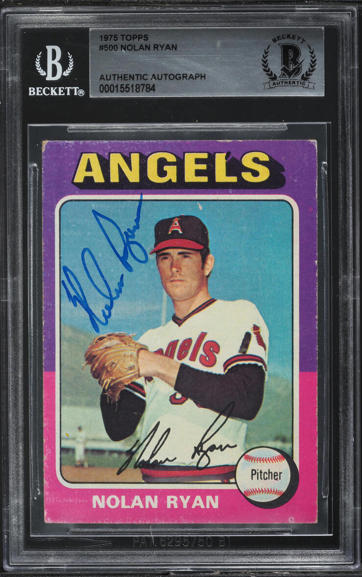 1975 Topps Nolan Ryan AUTO #500 BGS AUTH on Fanatics Collect