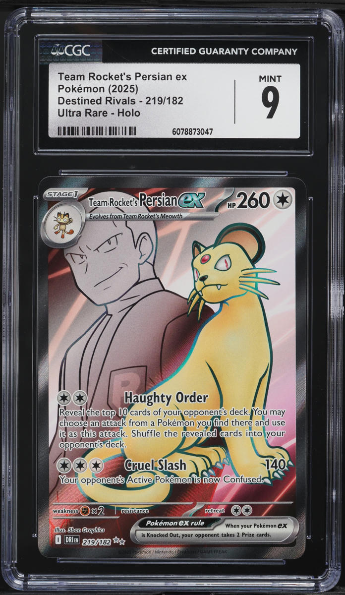 2025 Pokemon SV Destined Rivals Full Art Team Rocket's Persian ex #219 ...