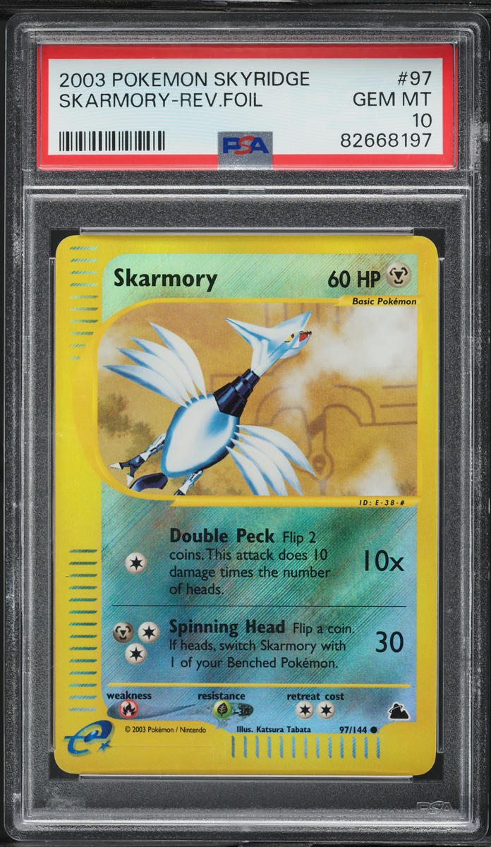 2003 Pokemon Skyridge Reverse Holo Skarmory #97 PSA 10 GEM MINT on ...