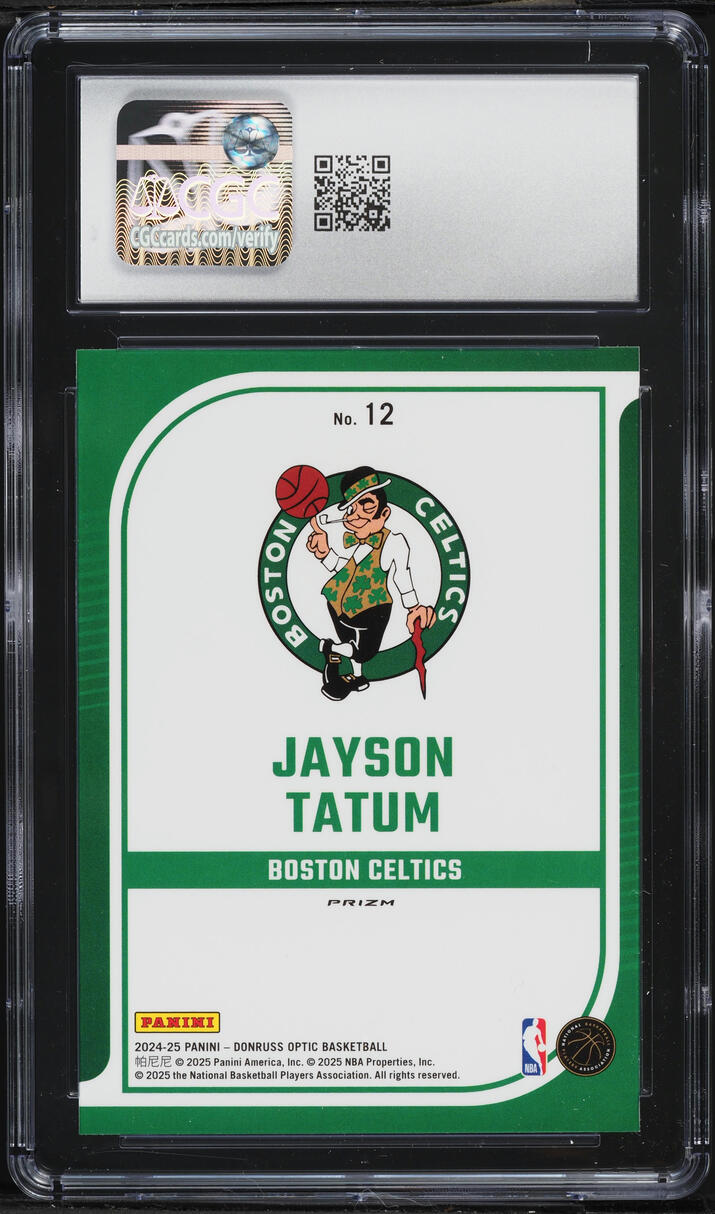2024 Donruss Optic Elite Dominators Holo Jayson Tatum #12 CGC 9 MINT on ...