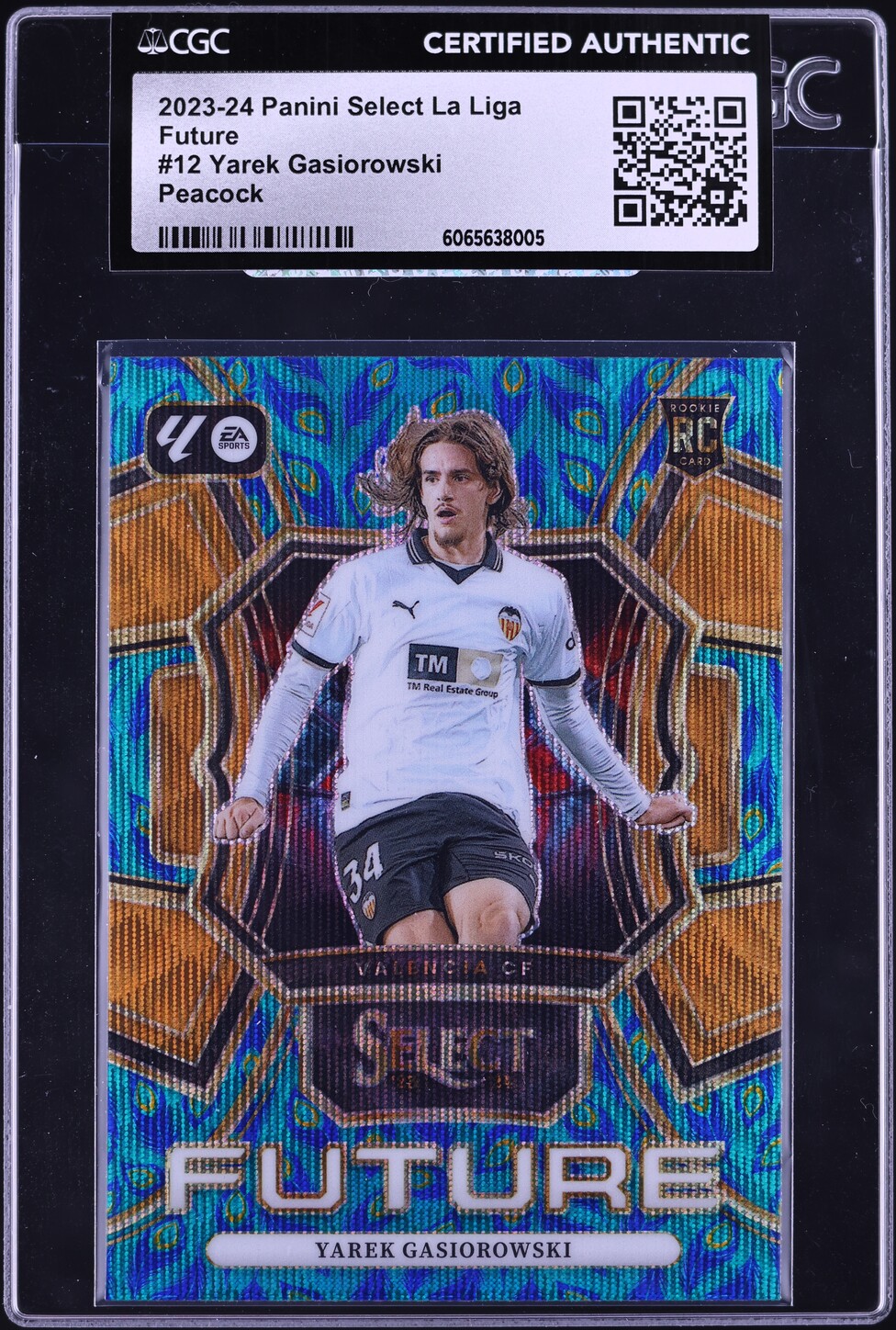 2023 Select La Liga Future Peacock Yarek Gasiorowski ROOKIE #12 CGC ...