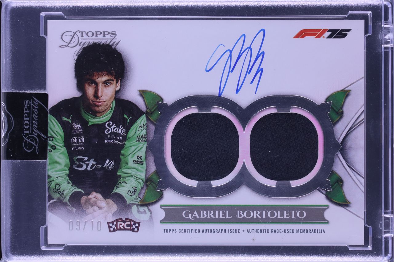 2025 Topps Dynasty F1 Single Driver Dual Gabriel Bortoleto ROOKIE PATCH ...