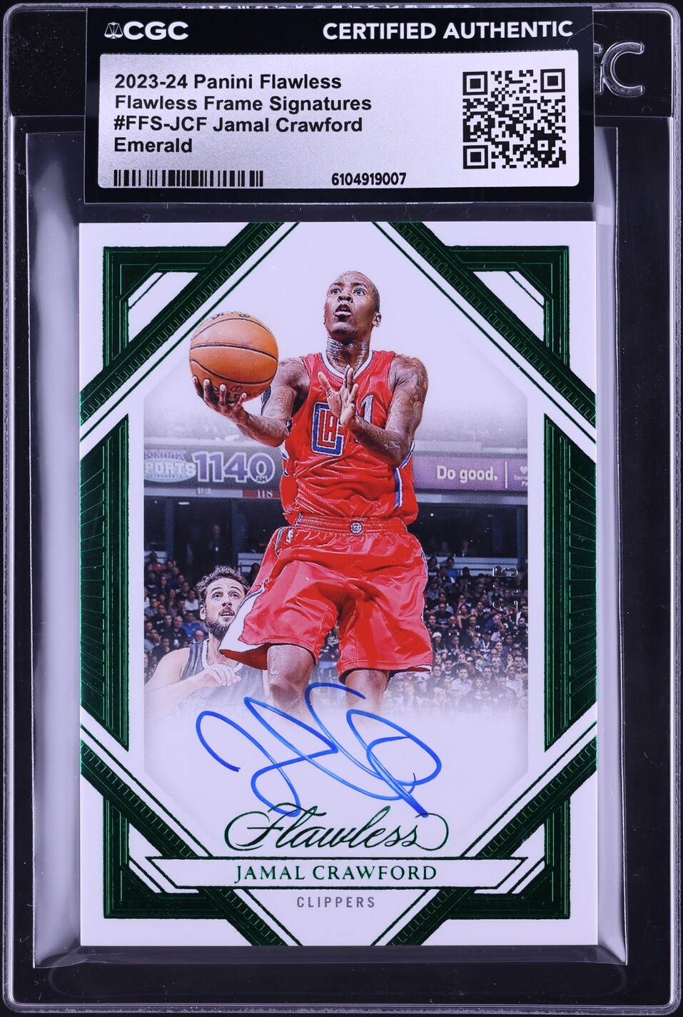 2023 Panini Flawless Frame Signatures Emerald Jamal Crawford AUTO /5 # ...