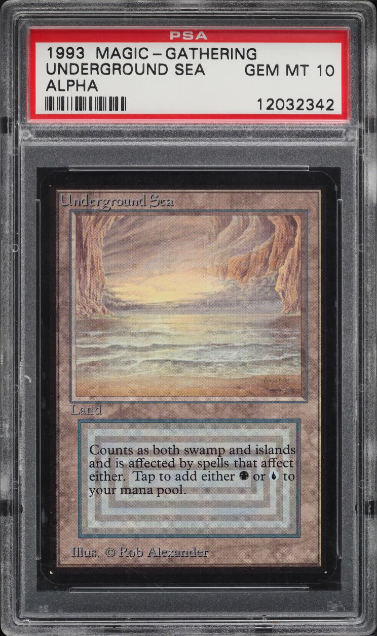 1993 Magic The Gathering MTG Alpha Underground Sea PSA 10 GEM MINT on ...