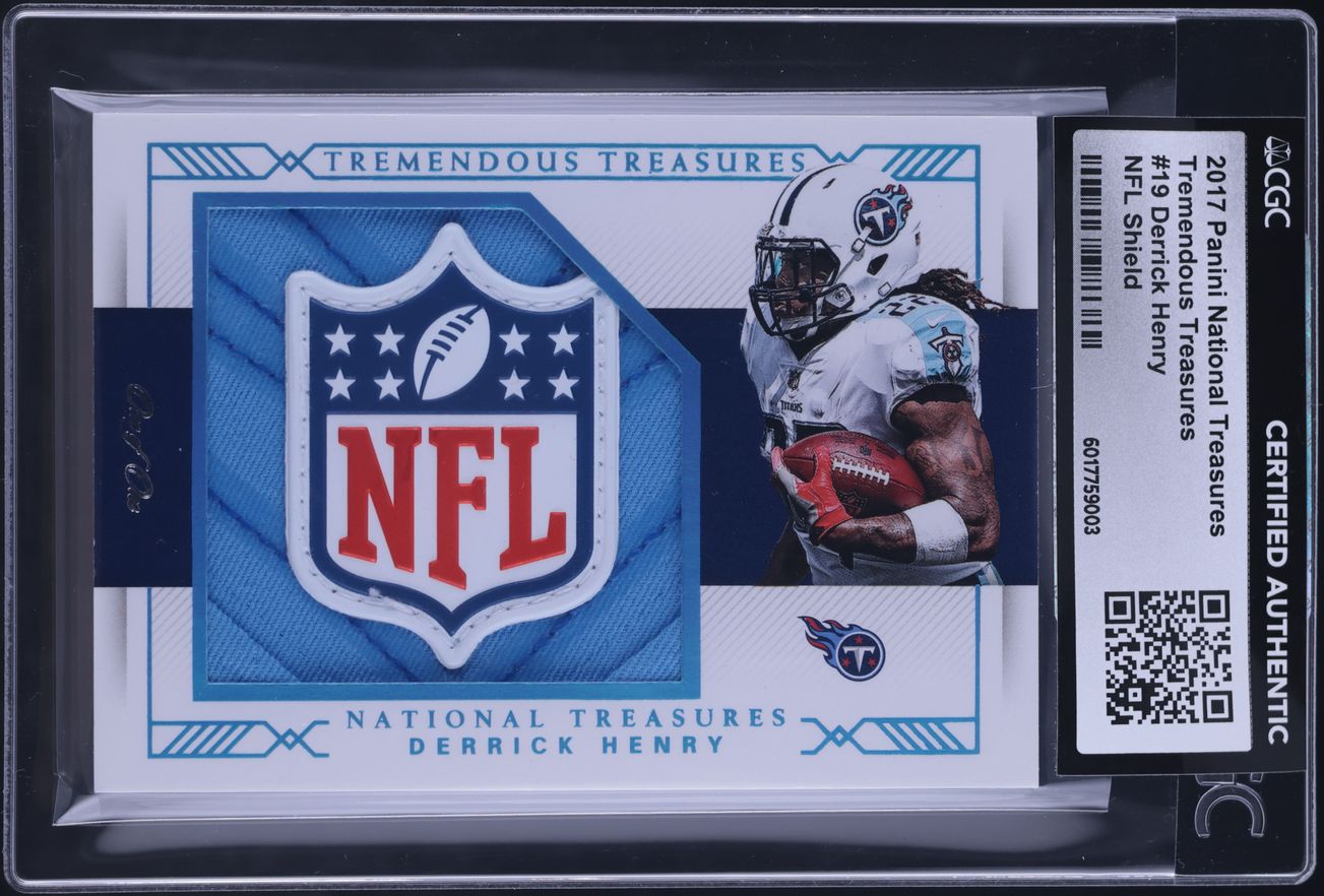 2017 National Treasures Tremendous Derrick Henry NFL SHIELD PATCH 1/1 ...