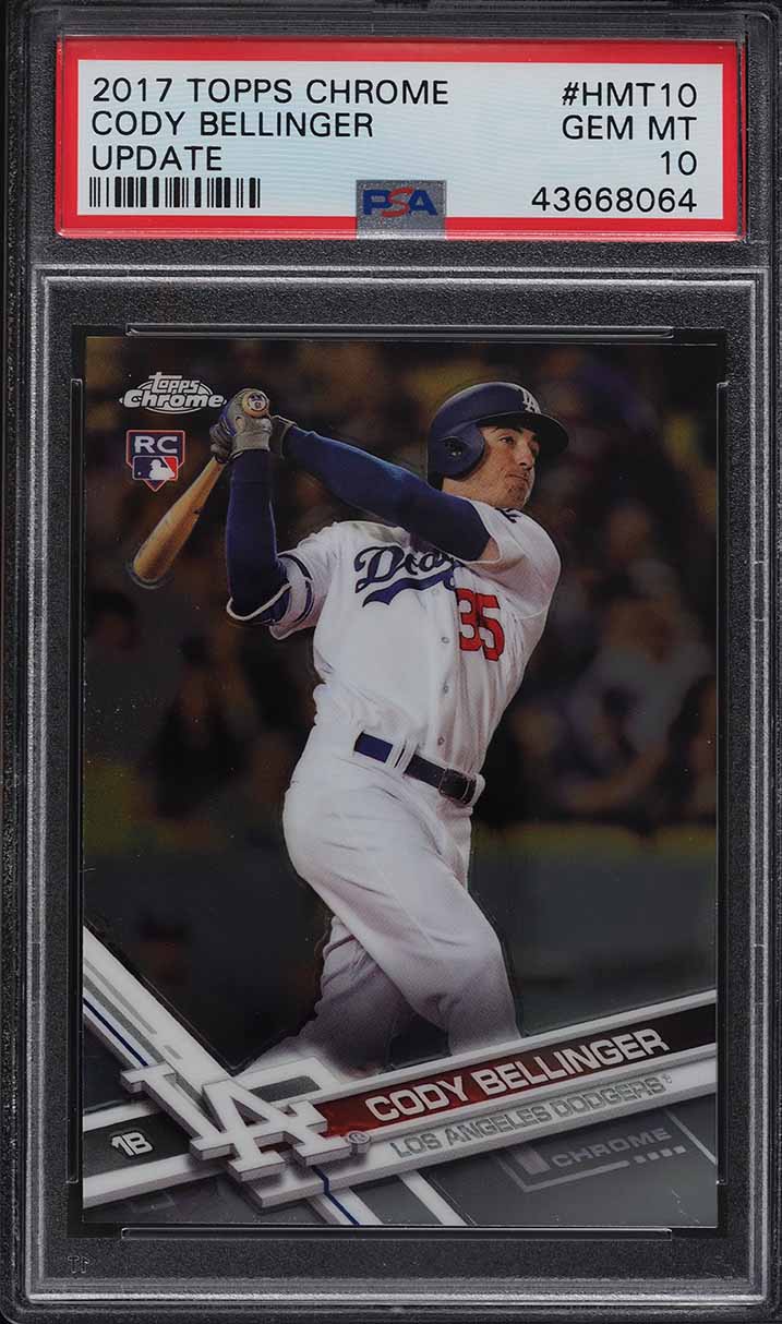 2017 Topps Chrome Update Cody Bellinger ROOKIE #HMT10 PSA 10 GEM MINT ...