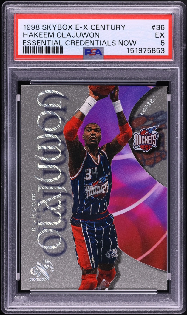 1998 Skybox E-X Century Essential Credentials Now Hakeem Olajuwon /36 ...
