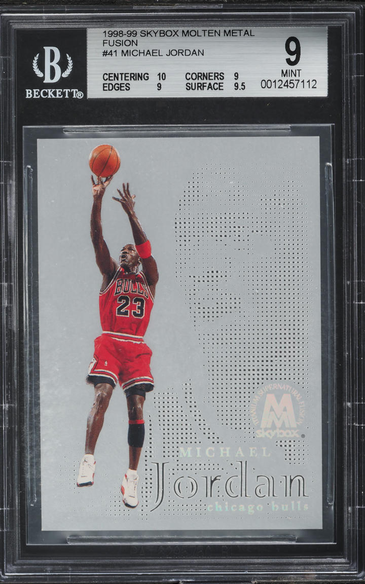 1998 Skybox Molten Metal Fusion Michael Jordan /250 #41 BGS 9 MINT on ...