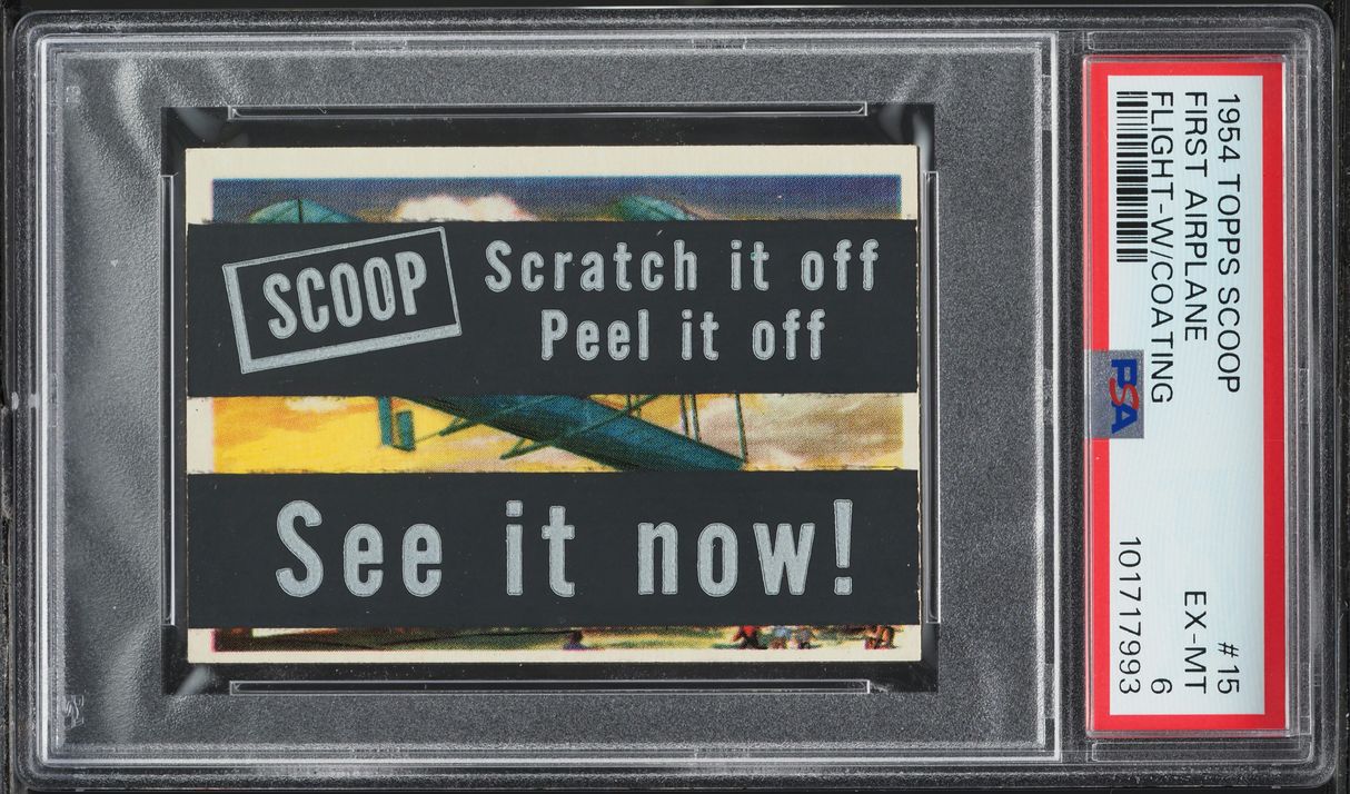 1954 Topps Scoop Flight w/ Coating First Airplane #15 PSA 6 EXMT on Fanatics Collect