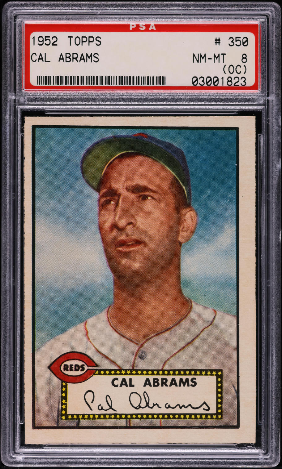1952 Topps Cal Abrams #350 PSA 8(oc) NM-MT on Fanatics Collect