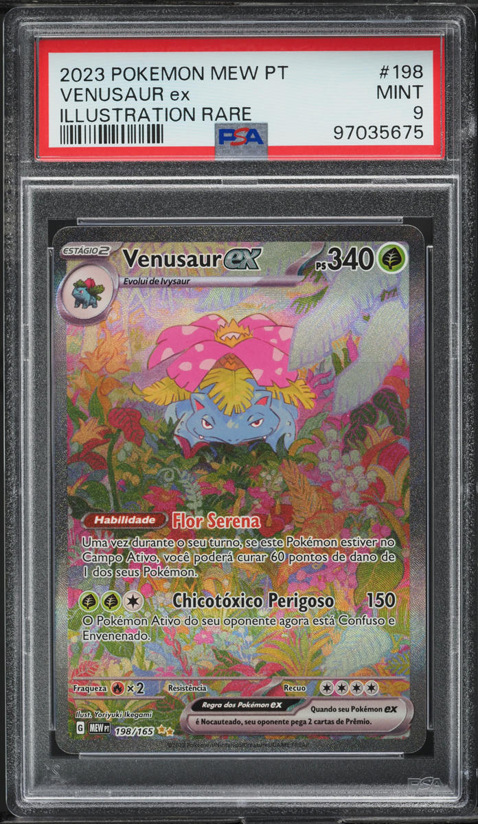 2023 Pokemon Portuguese SV 151 Illustration Rare Venusaur ex #198 PSA 9 ...