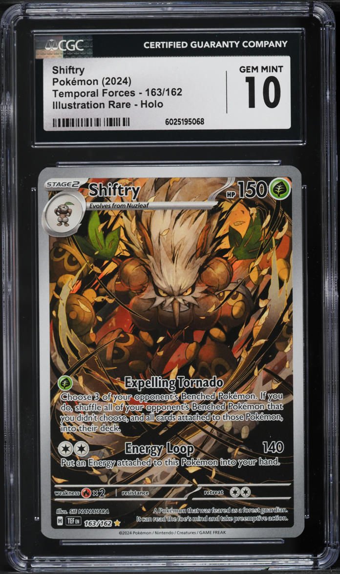 2024 Pokemon SV Temporal Forces Art Rare Shiftry #163 CGC 10 GEM MINT on Fanatics Collect