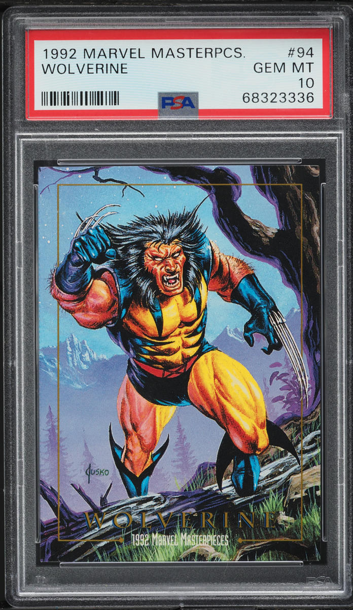 1992 Skybox Marvel Masterpieces Wolverine #94 PSA 10 GEM MINT on ...