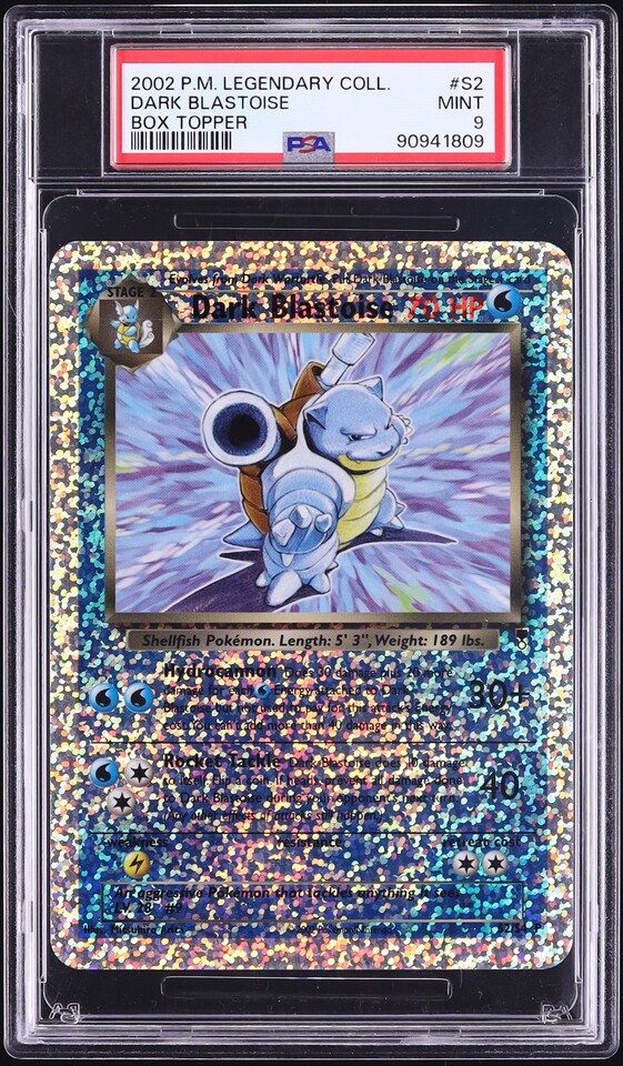 2002 Pokemon Legendary Collection Box Topper Dark Blastoise #S2 PSA 9 ...