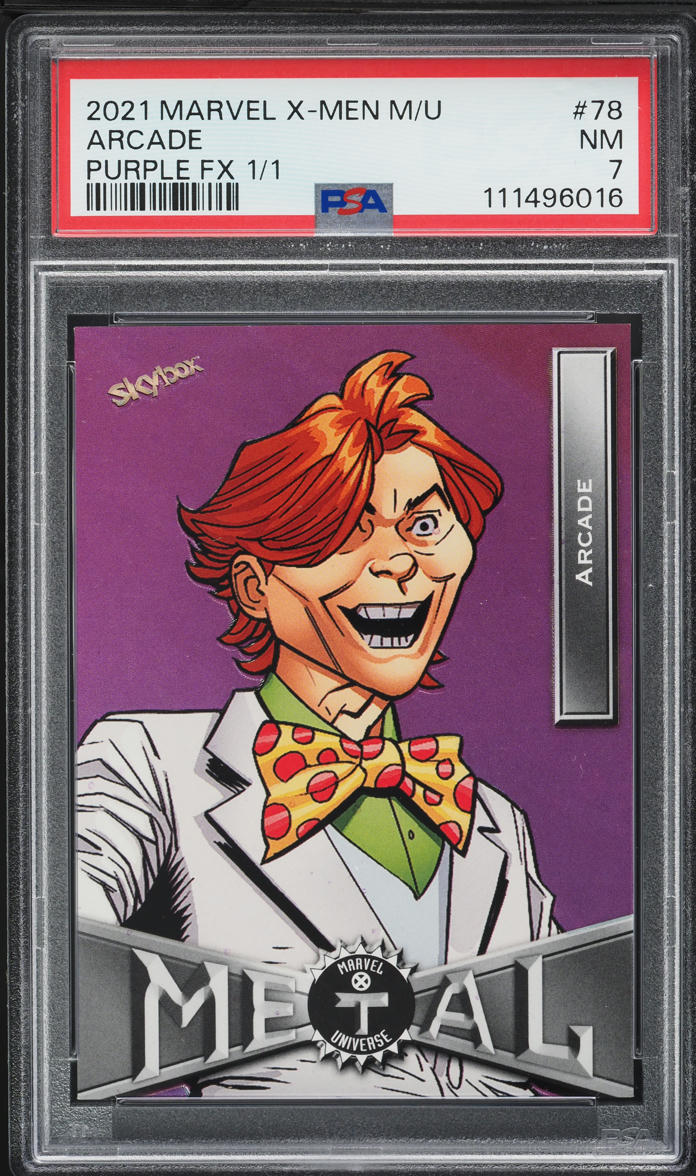 2021 Marvel Metal Universe X-Men Purple FX Arcade 1/1 #78 PSA 7 NRMT on ...