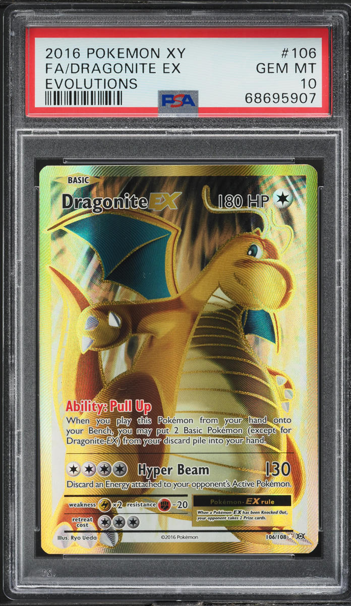 2016 Pokemon XY Evolutions Full Art Dragonite EX #106 PSA 10 GEM MINT on Fanatics Collect