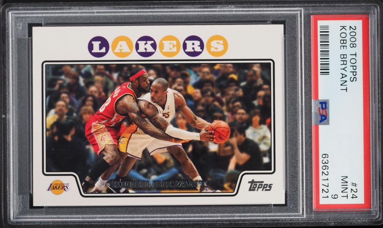 2008 Topps Basketball Kobe Bryant w/ LeBron James #24 PSA 9 MINT on ...