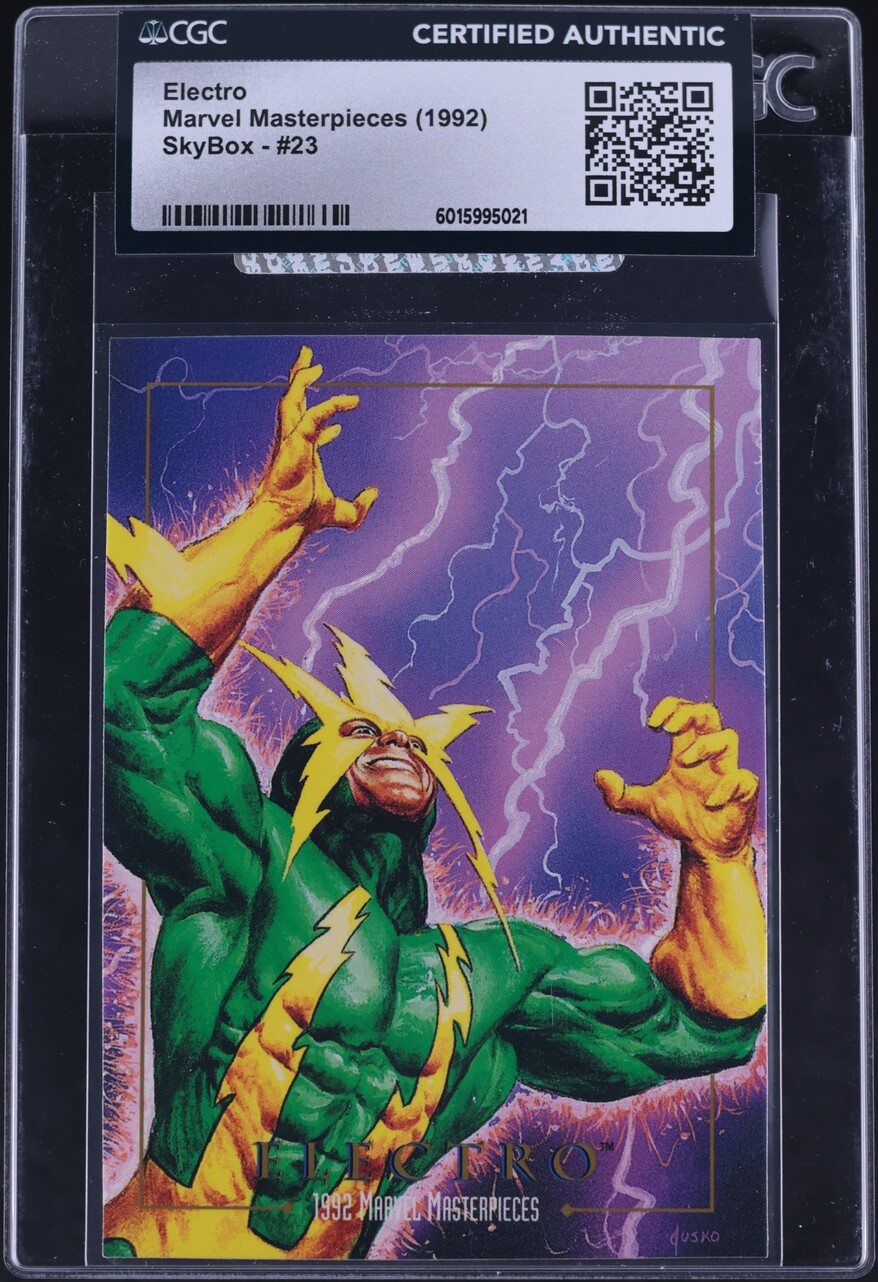1992 Skybox Marvel Masterpieces Electro #23 CGC AUTH on Fanatics Collect