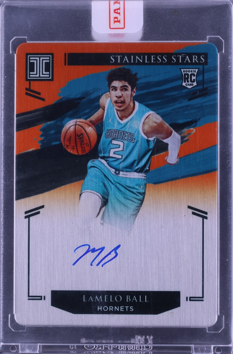 2020 Panini Impeccable Stainless Stars Orange LaMelo Ball ROOKIE AUTO ...