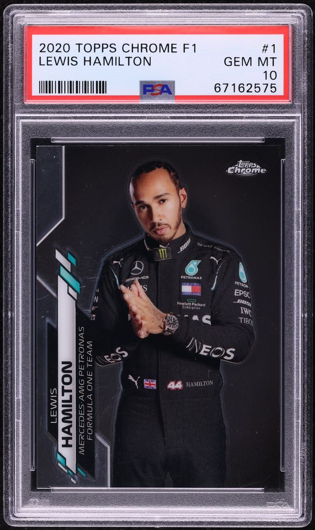 2020 Topps Chrome Formula 1 F1 Lewis Hamilton #1 PSA 10 GEM MINT on ...