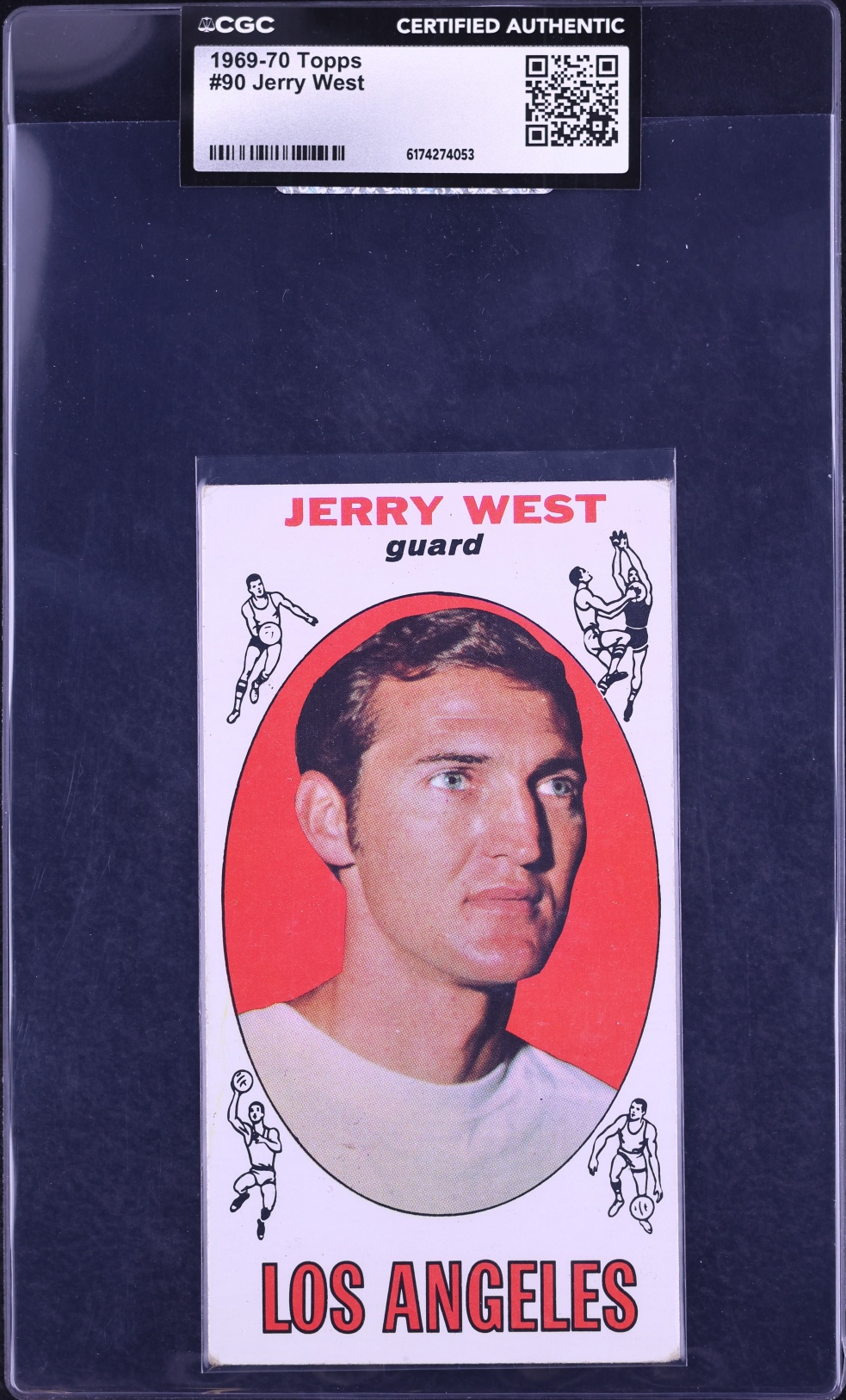 1969 Topps Basketball Jerry West #90 CGC AUTH on Fanatics Collect