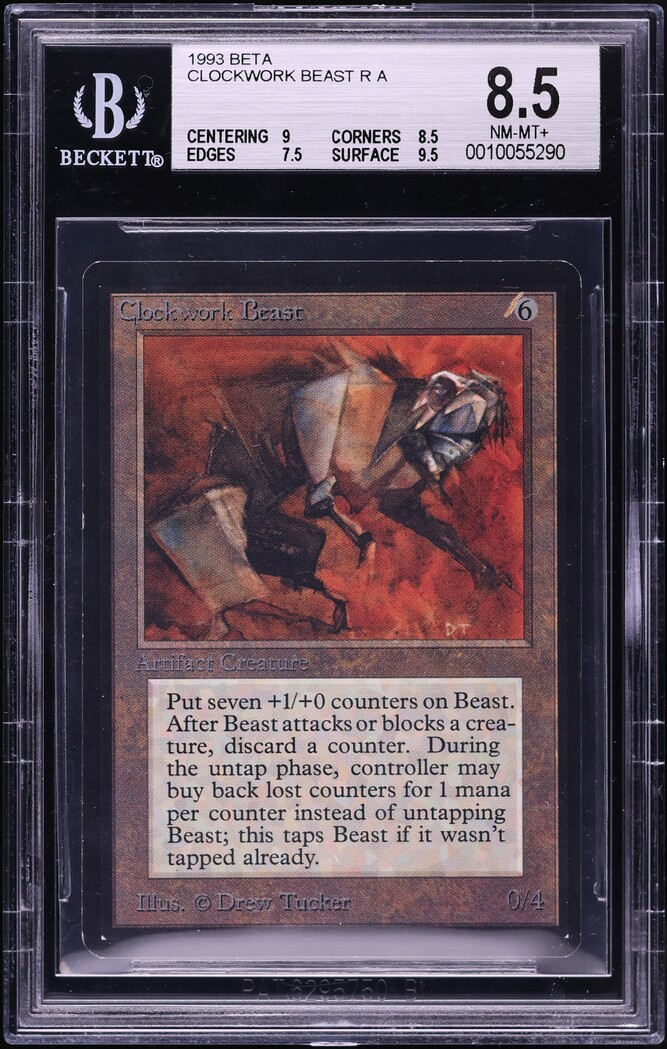 1993 Magic The Gathering MTG Beta Clockwork Beast BGS 8.5 NM-MT+ on ...