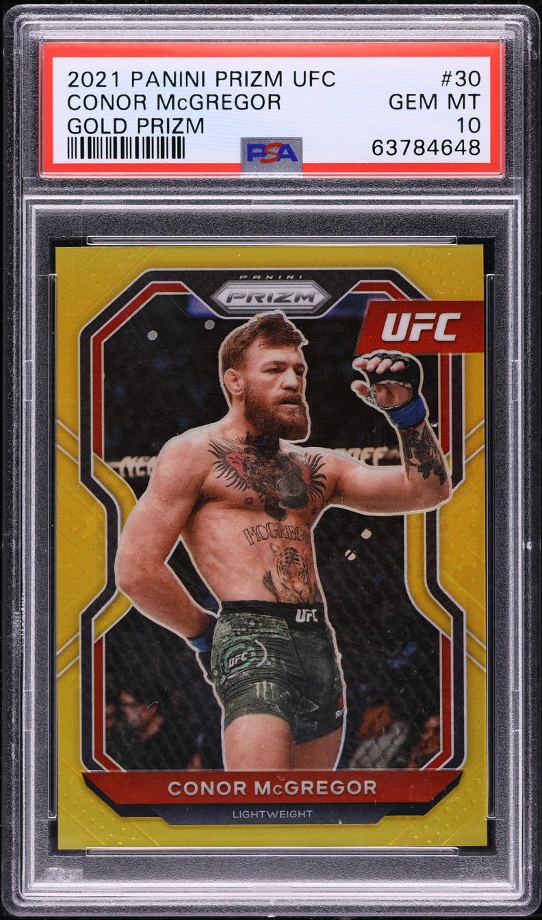 2021 Panini Prizm UFC Gold Conor McGregor 1/10 #30 PSA 10 GEM MINT on ...