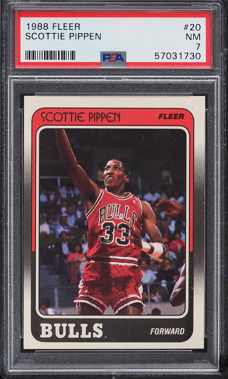 1988 Fleer Basketball Scottie Pippen ROOKIE #20 PSA 7 NRMT on Fanatics ...
