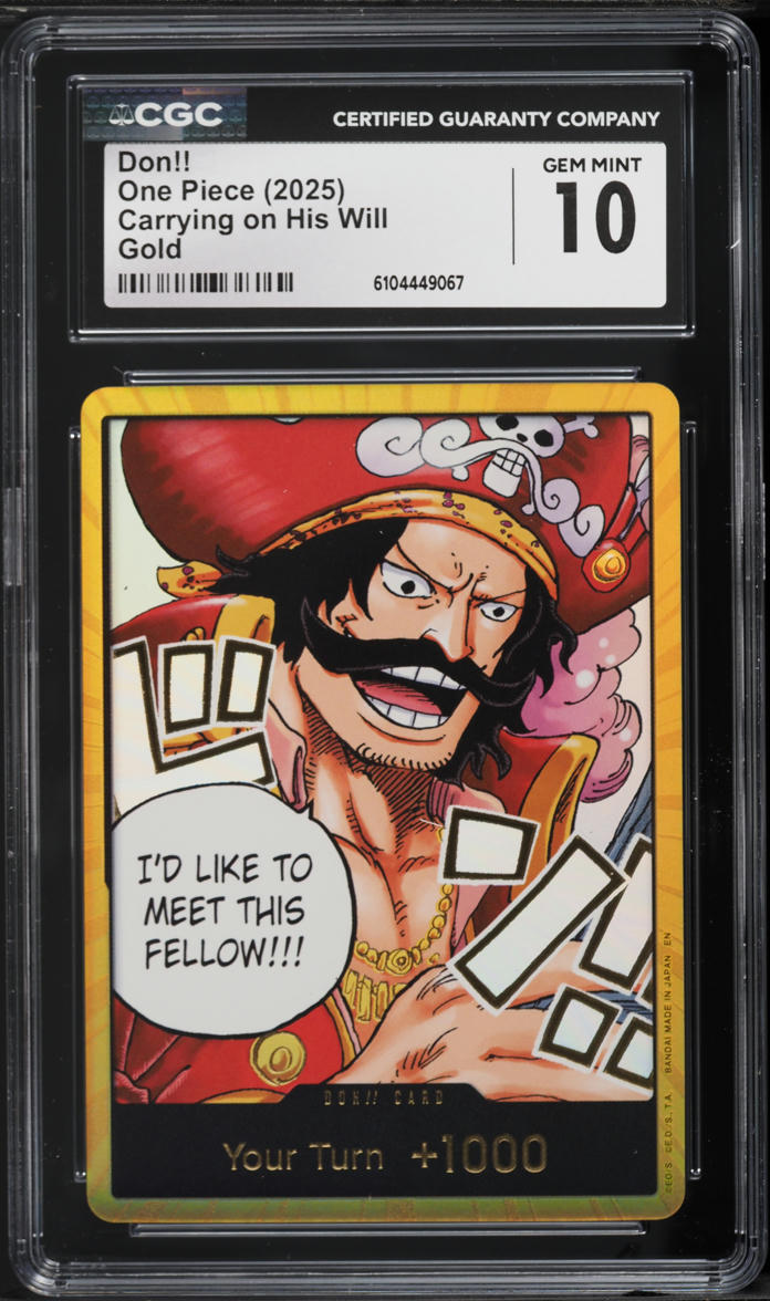 2025 One Piece Carrying On His Will Gold Don!! Gol D. Roger CGC 10 GEM ...