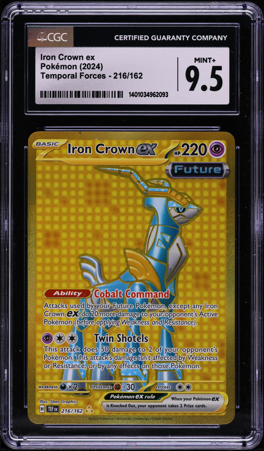 2024 Pokemon Scarlet & Violet Temporal Forces Iron Crown ex #216 CGC 9.5 MINT+ on Fanatics Collect