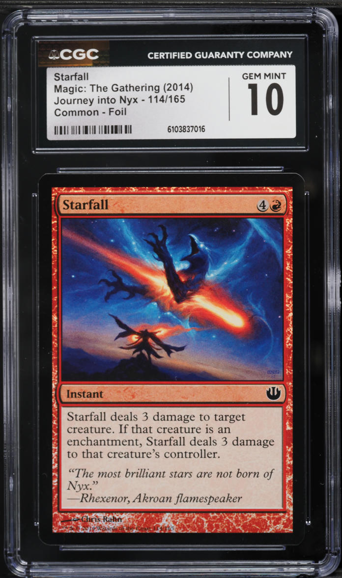 2014 Magic The Gathering MTG Journey Into Nyx Foil Starfall #114 CGC 10 ...