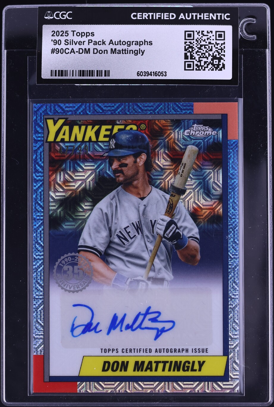 2025 Topps '90 Silver Pack Don Mattingly AUTO /99 #90CA-DM CGC AUTH on ...