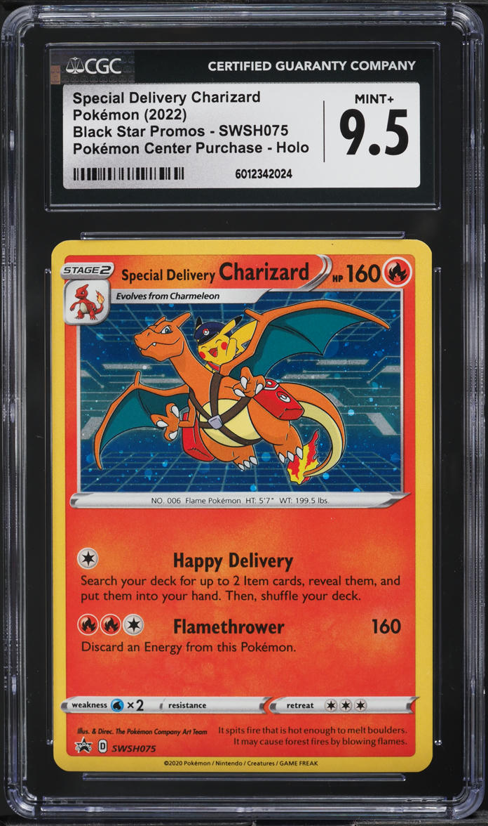 2022 Pokemon SWSH Black Star Promo Holo Special Delivery Charizard CGC 9.5 MINT+ on Fanatics Collect