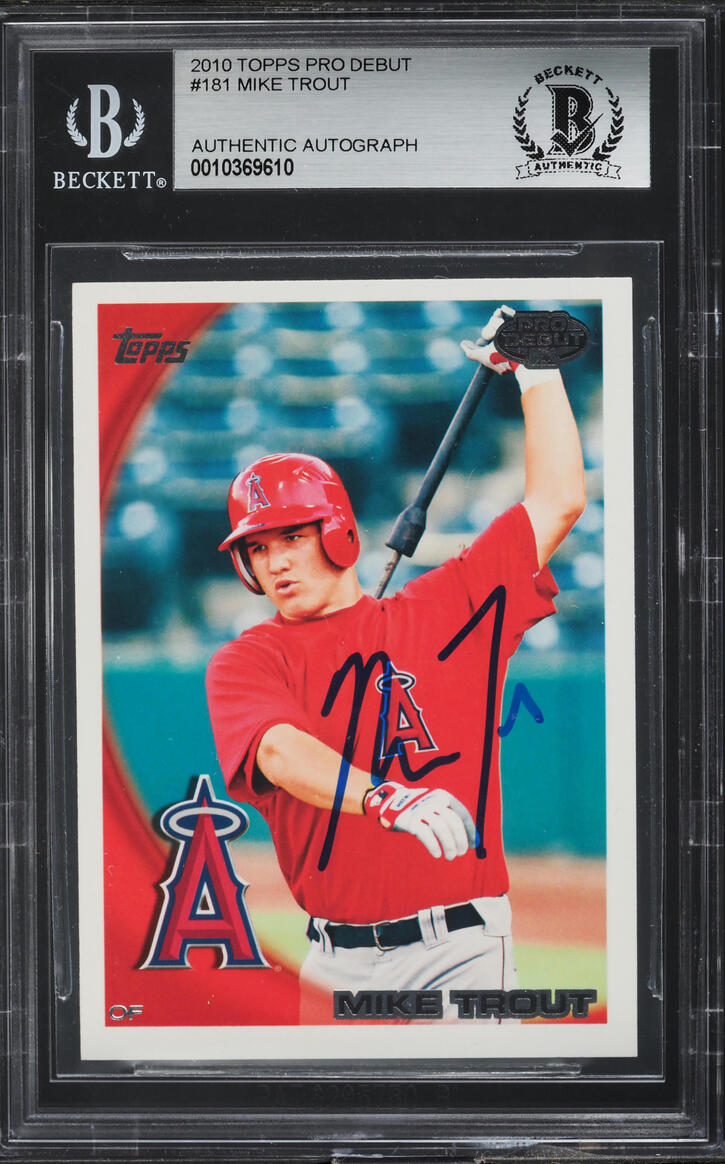 2010 Topps Pro Debut Mike Trout PROSPECT AUTO #181 BGS AUTH on Fanatics ...