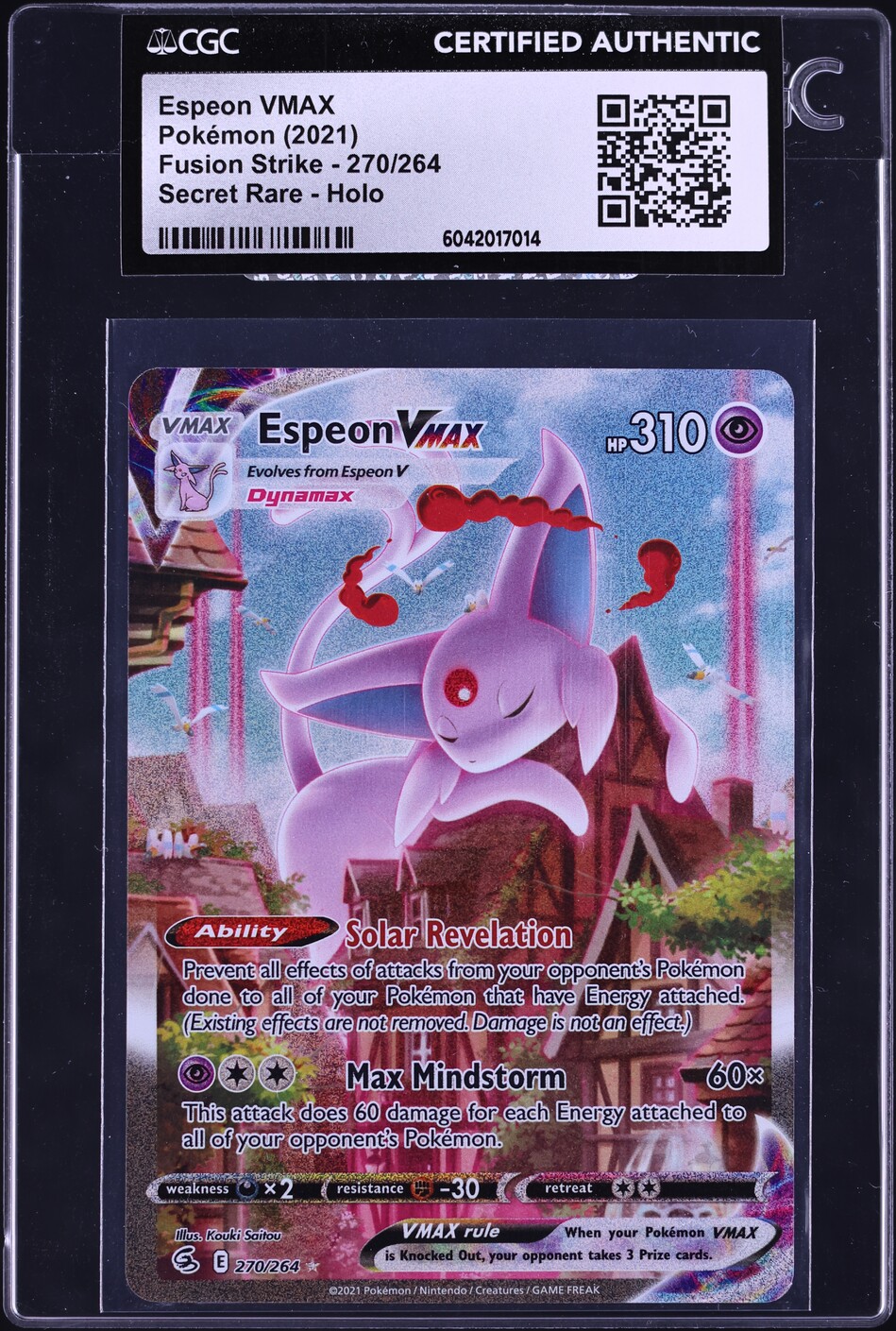 2021 Pokemon Sword & Shield Fusion Strike Alt Art Espeon VMAX #270 CGC AUTH on Fanatics Collect