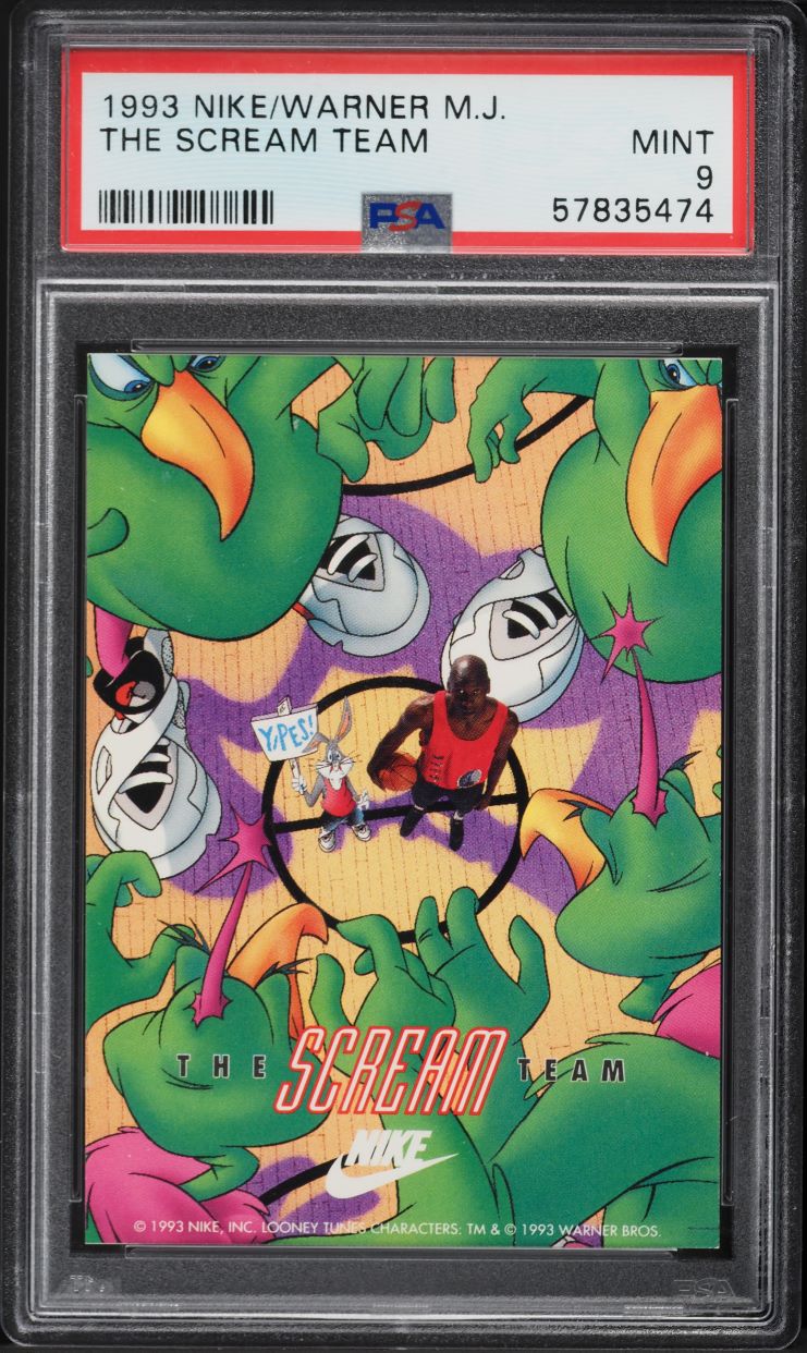 1993 Nike Warner Brothers The Scream Team Michael Jordan PSA 9 MINT on ...