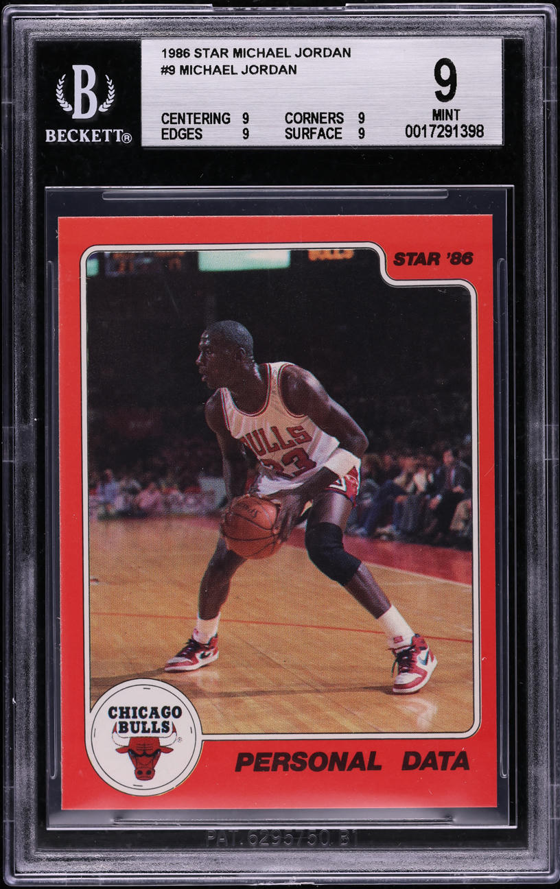 1986 Star Basketball Michael Jordan ROOKIE #9 BGS 9 MINT on Fanatics ...