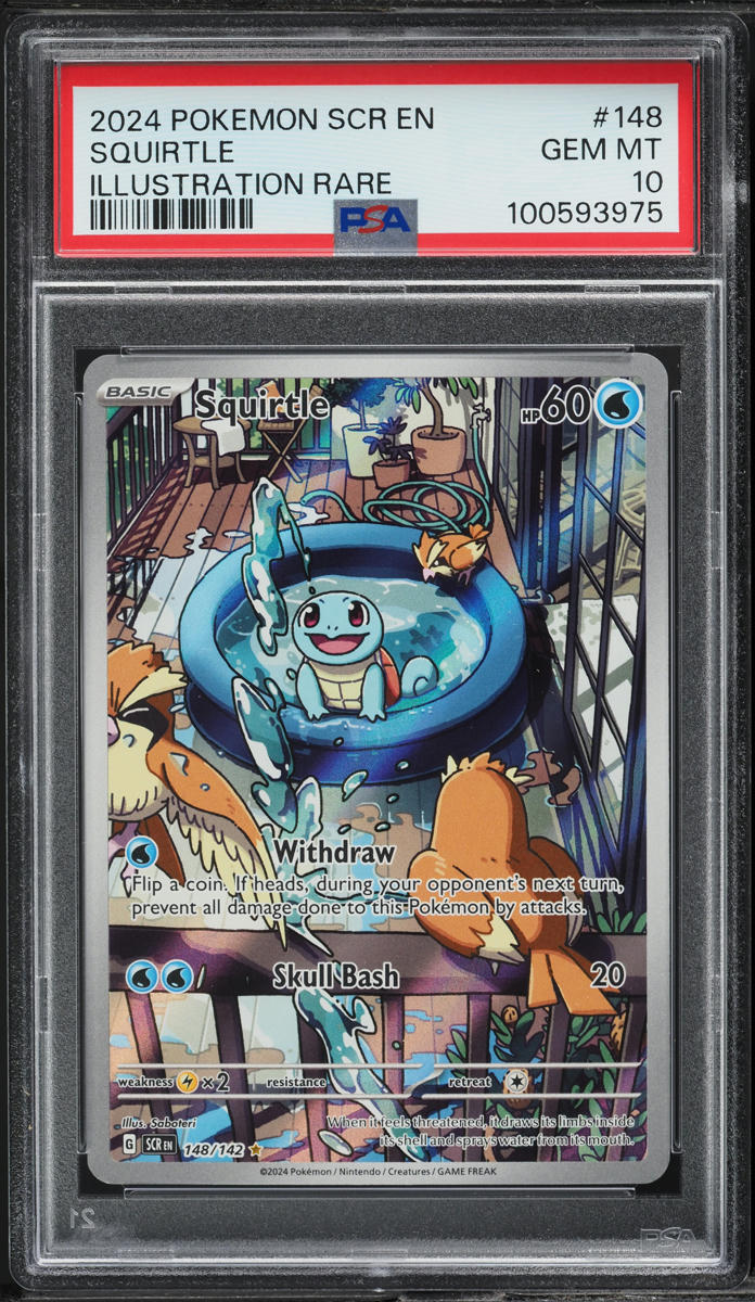 2024 Pokemon Scarlet & Violet Stellar Crown IR Squirtle #148 PSA 10 GEM MINT on Fanatics Collect