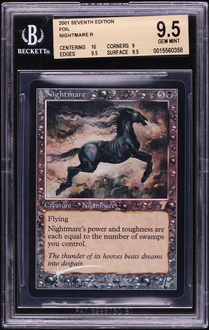 2001 Magic The Gathering MTG 7th Edition Foil Nightmare BGS 9.5 GEM ...