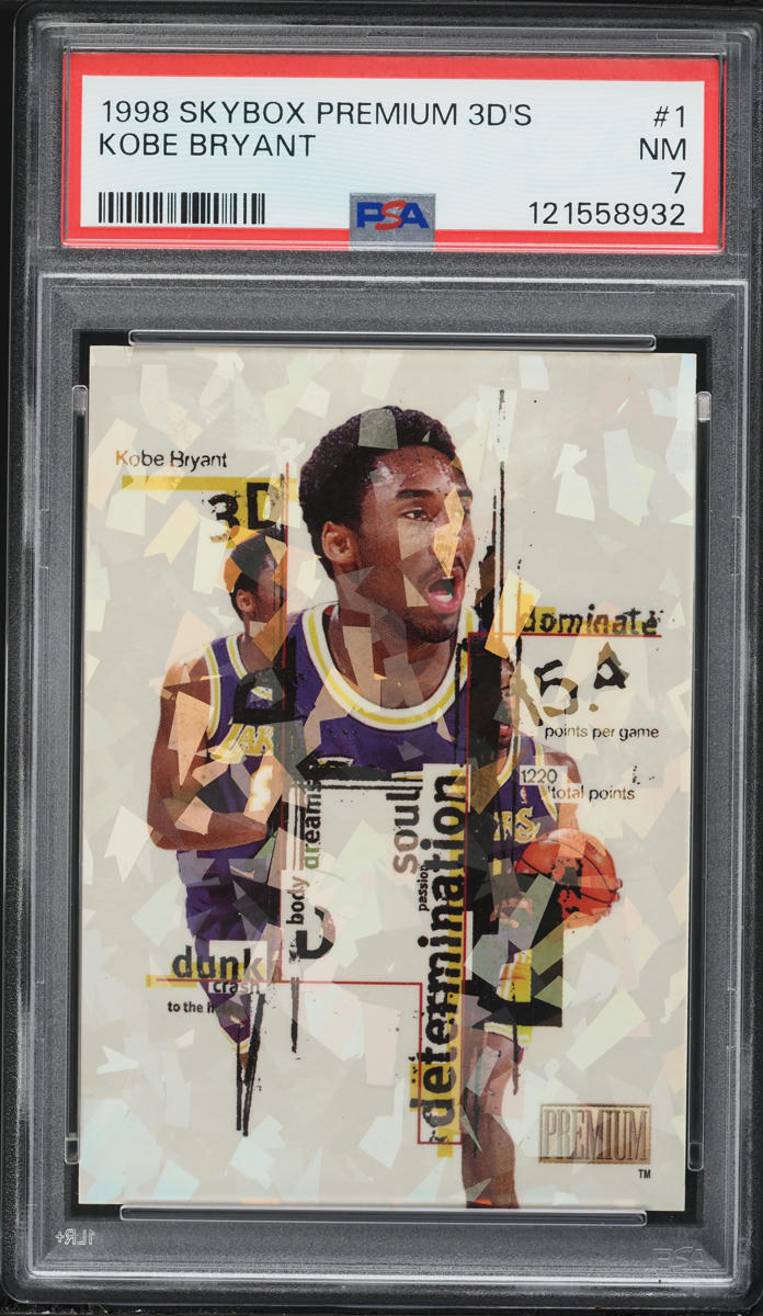 1998 Skybox Premium 3D's Kobe Bryant #1 PSA 7 NRMT on Fanatics Collect